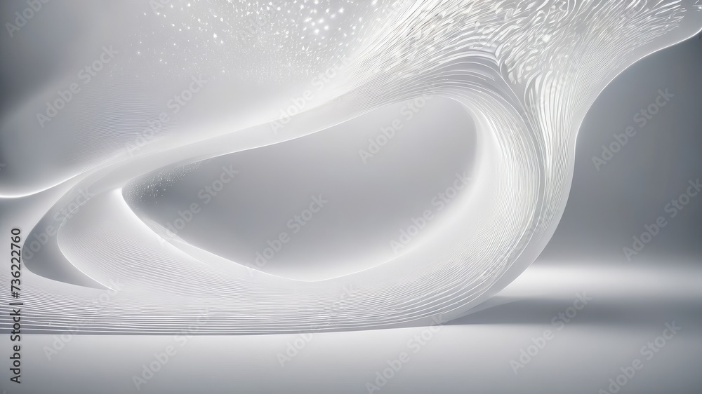 Clean white background, white abstract background, wavy background ...