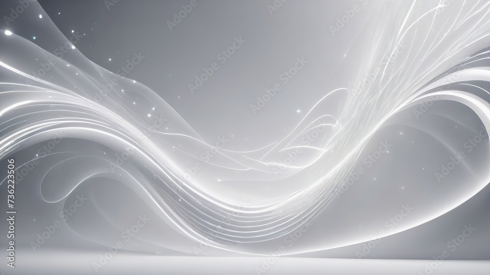 Clean white background, white abstract background, wavy background ...