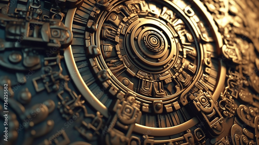 Molecule as a work of art. simple modern design inspired by Aztec art ...