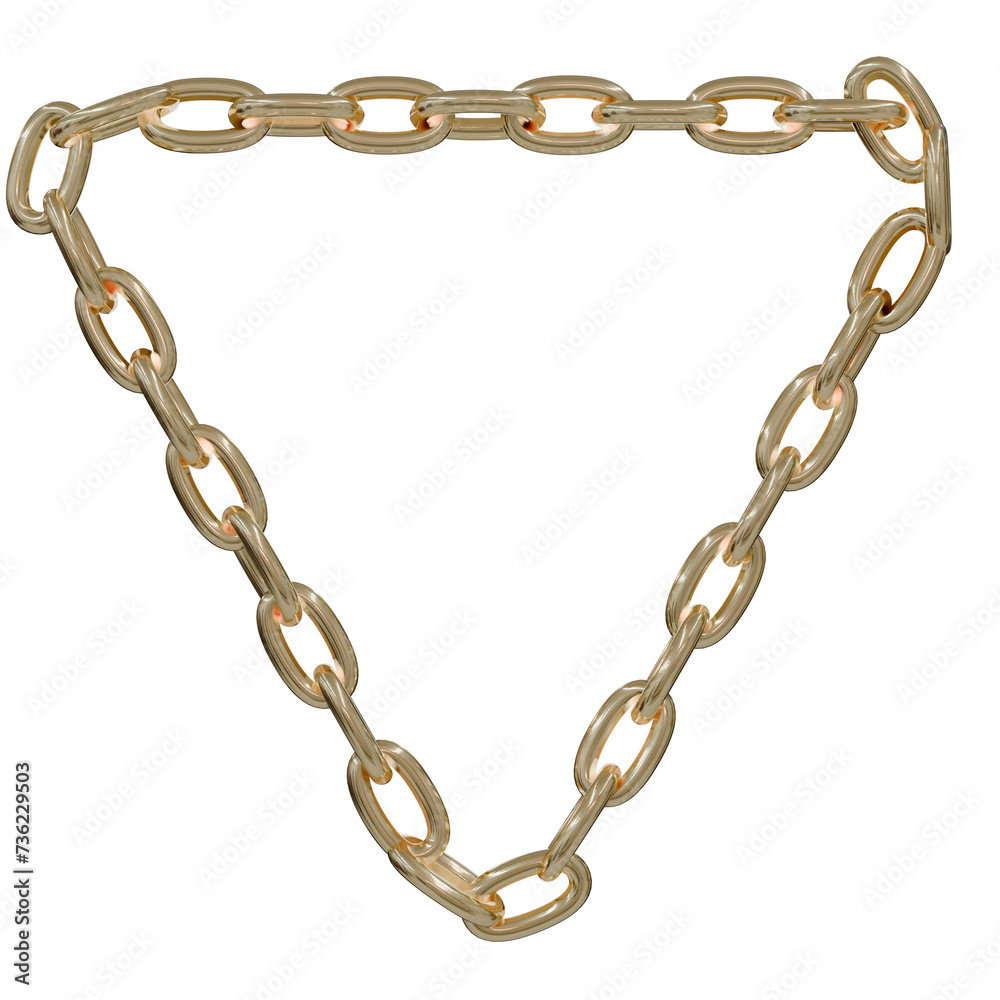 Glimmering Intertwine: Rounded gold chains form a captivating upside ...