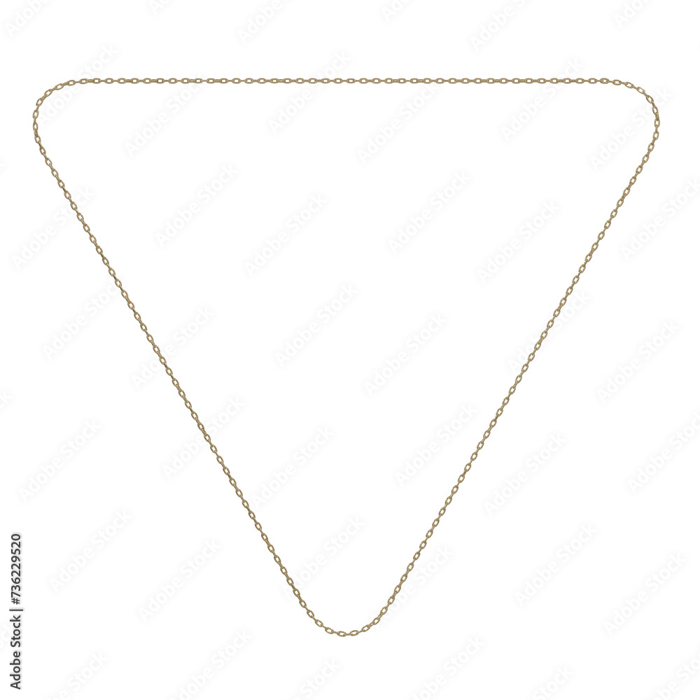 Golden Alchemy: An inverted triangle of golden chains, meticulously ...