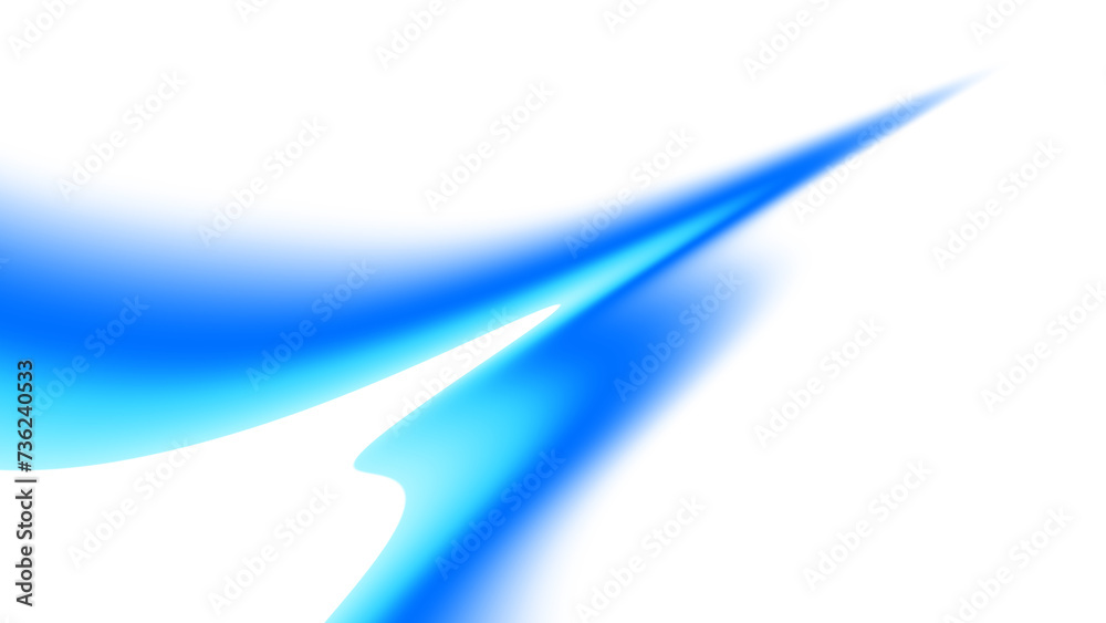 Blurred transparent gradient background. Elegant blue wavy line on ...