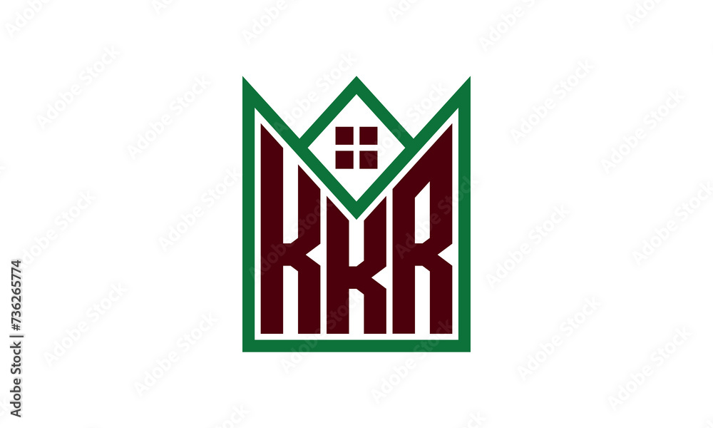 KKR initial letter real estate builders logo design vector ...