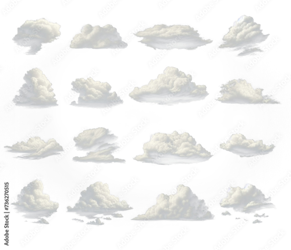 set of clouds png transparent Stock Illustration | Adobe Stock