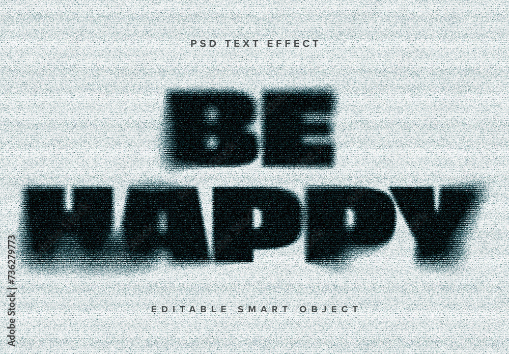 Dissolving Print Text Effect Mockup Stock Template | Adobe Stock