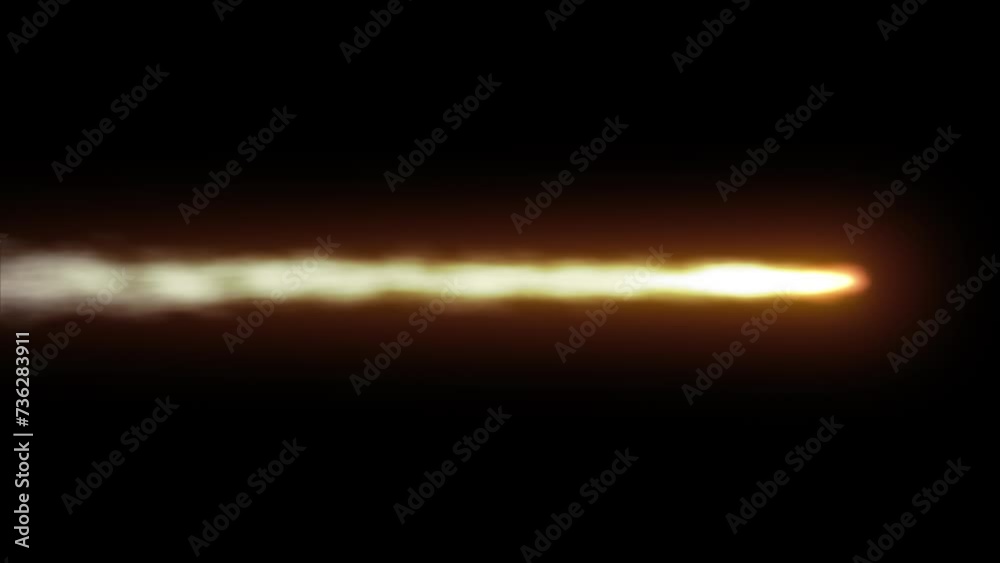 Vidéo Stock Several meteorite trails of fire and smoke (3D) Animation ...