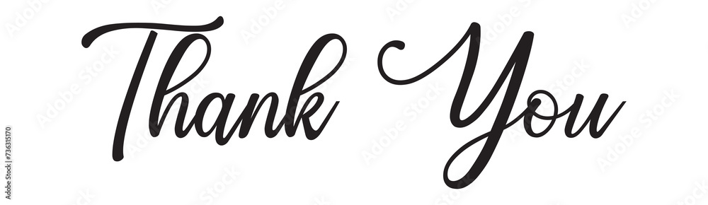 Thank you vector lettering. Thank you modern phrase handwritten vector ...