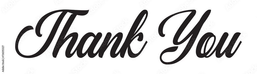 Thank you vector lettering. Thank you modern phrase handwritten vector ...