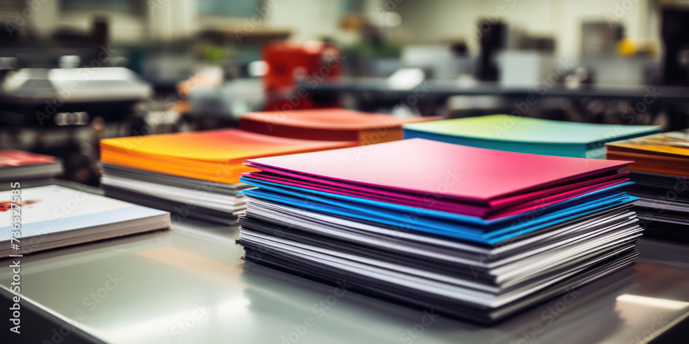 Stacked paper files and folders - Organized chaos in a busy office ...