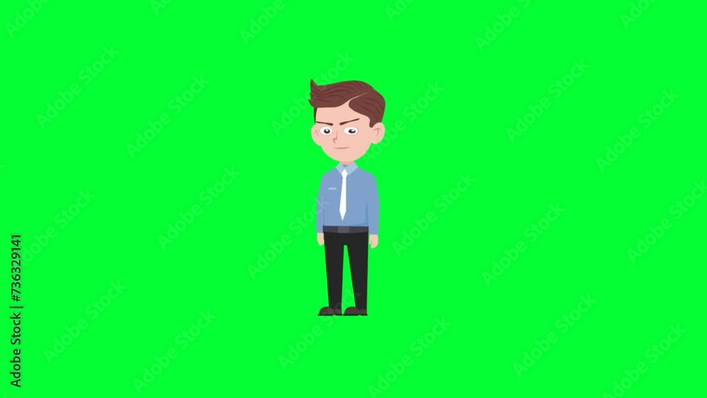 Vidéo Stock Cartoon character long talk reaction background and 2d ...