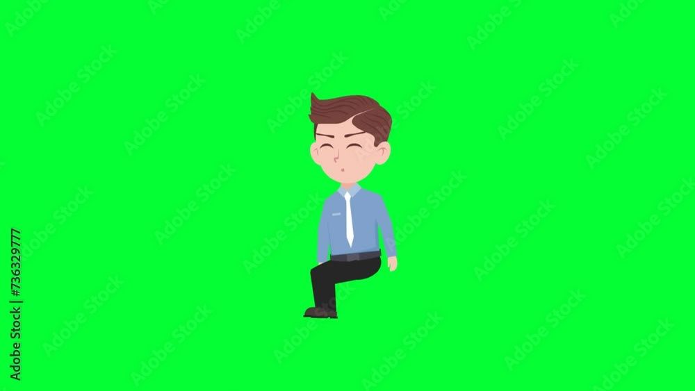 Cartoon character sit and talk reaction background and 2d animation 4k ...