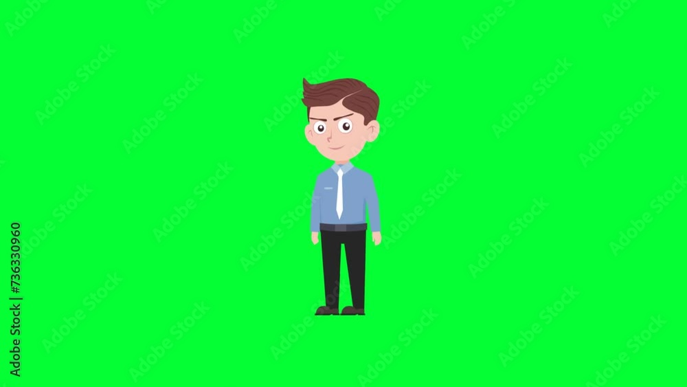 Vidéo Stock Cartoon character with Gasping reaction background and 2d ...