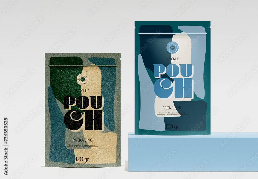 Pouch Packaging Mockup Stock Template | Adobe Stock