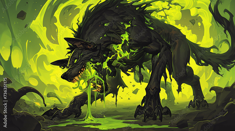 Dog-bone fusion with big fangs dripping venom poison element unleashed ...