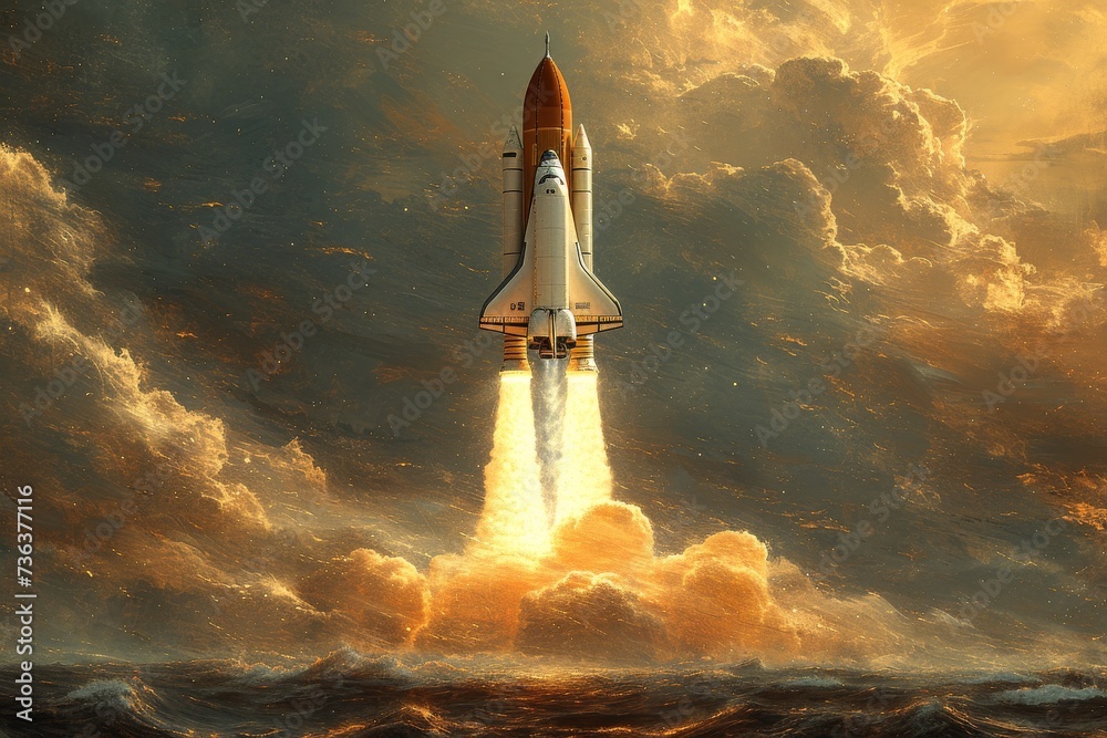 Vibrant colors and powerful brushstrokes capture the excitement and ...