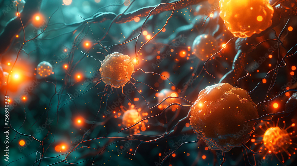 Microbiology.Microscope Bacteria. Herpes simplex virus type one in the ...