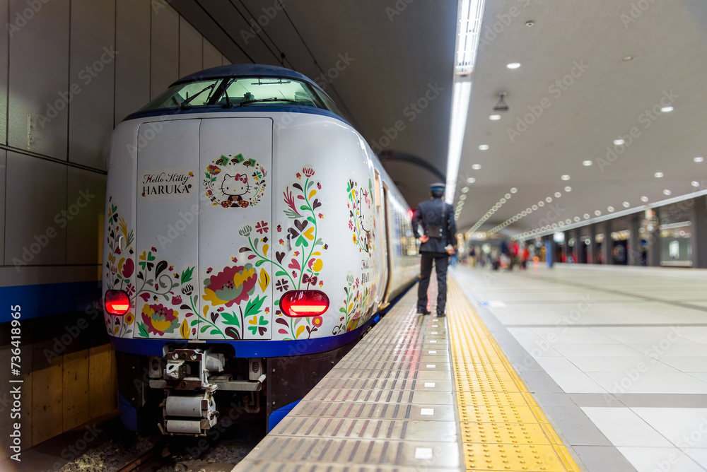 Osaka, Japan - November 20, 2023 - Hello Kitty Haruka Express train at ...