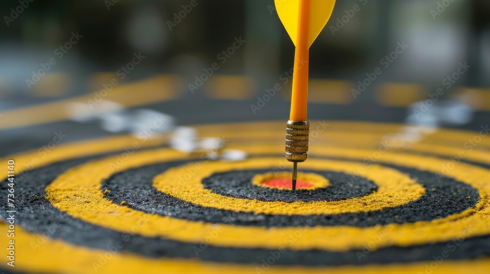 set goals for work. dart aiming at the target center business. goal ...