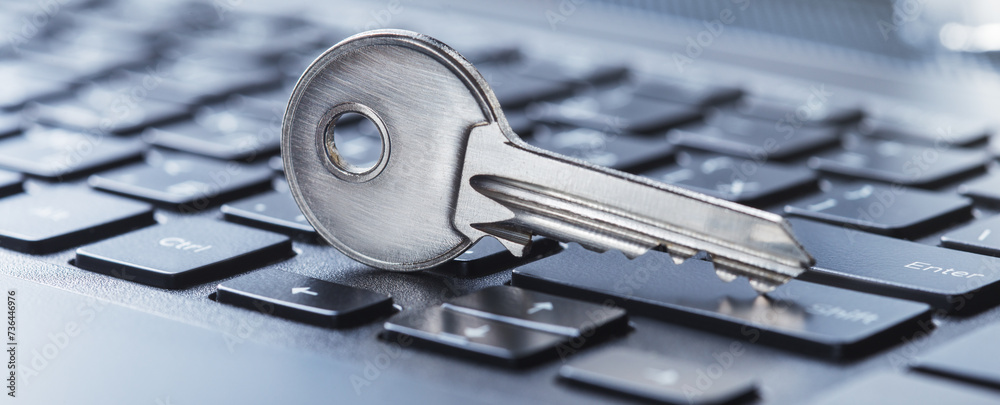 phishing, hacking personal data and money , key and hook on computer keyboard. Stock-Foto ...