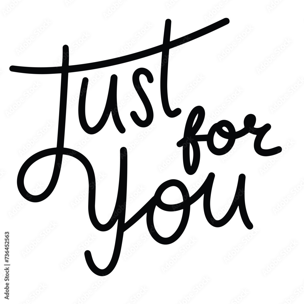 Just For You text banner. Handwriting inscription Hello November in ...