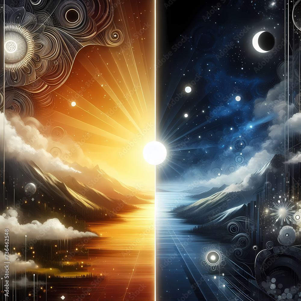Explore the dichotomy of light and dark with an image capturing the ...