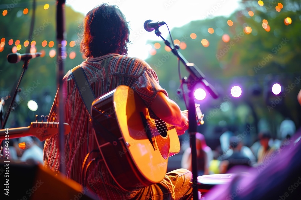 A talented musician captivates the audience with his electrifying ...
