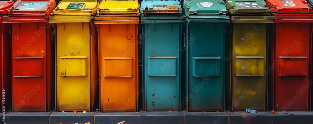 Colorful urban waste bins encourage recycling and responsible waste ...