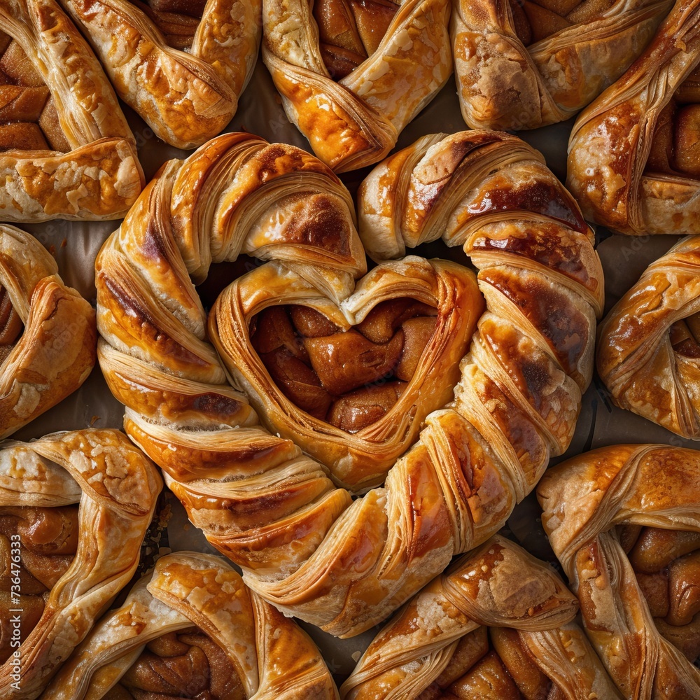 The image showcases a collection of baked pastries, with a striking ...