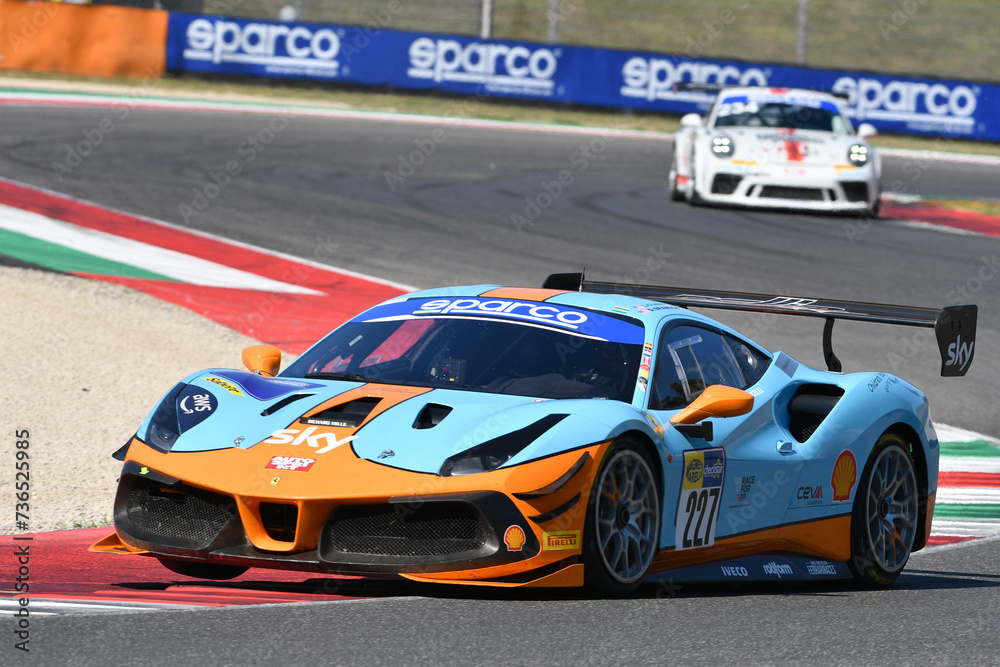 Scarperia, 29 September 2023: Ferrari 488 of team Pellin Racing drive ...