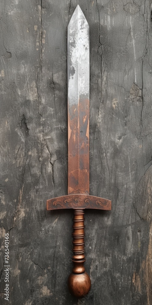 Ancient short copper sword. Ancestor's weapon. AI generative. Stock ...
