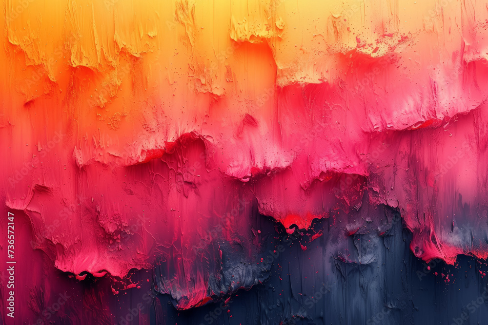 Bold and contrasting colors collide in a maximalist abstract artwork ...