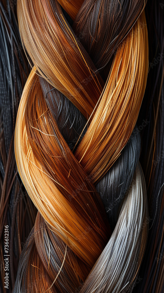 Magnified hair texture a microscopic journey along the length of a ...