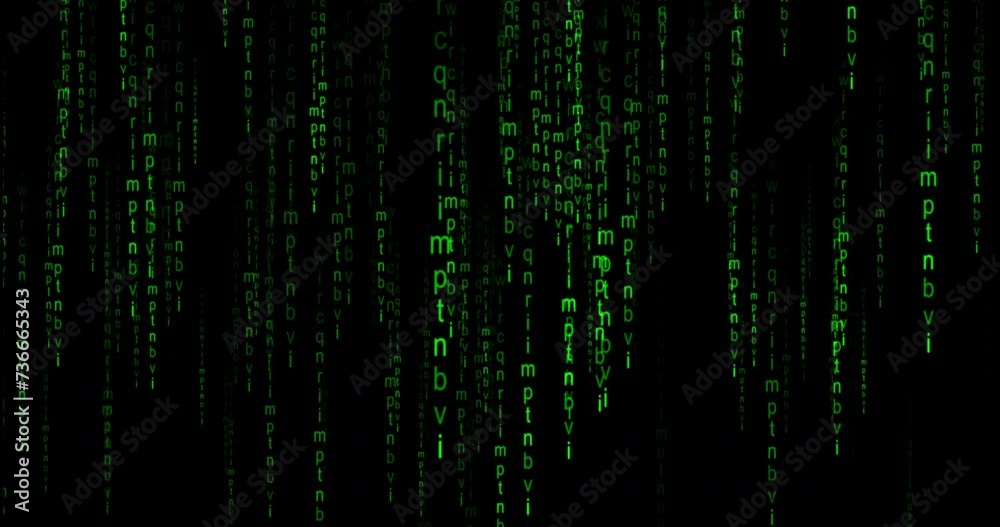 Vidéo Stock Rain of symbols on black background. Raining code effect ...