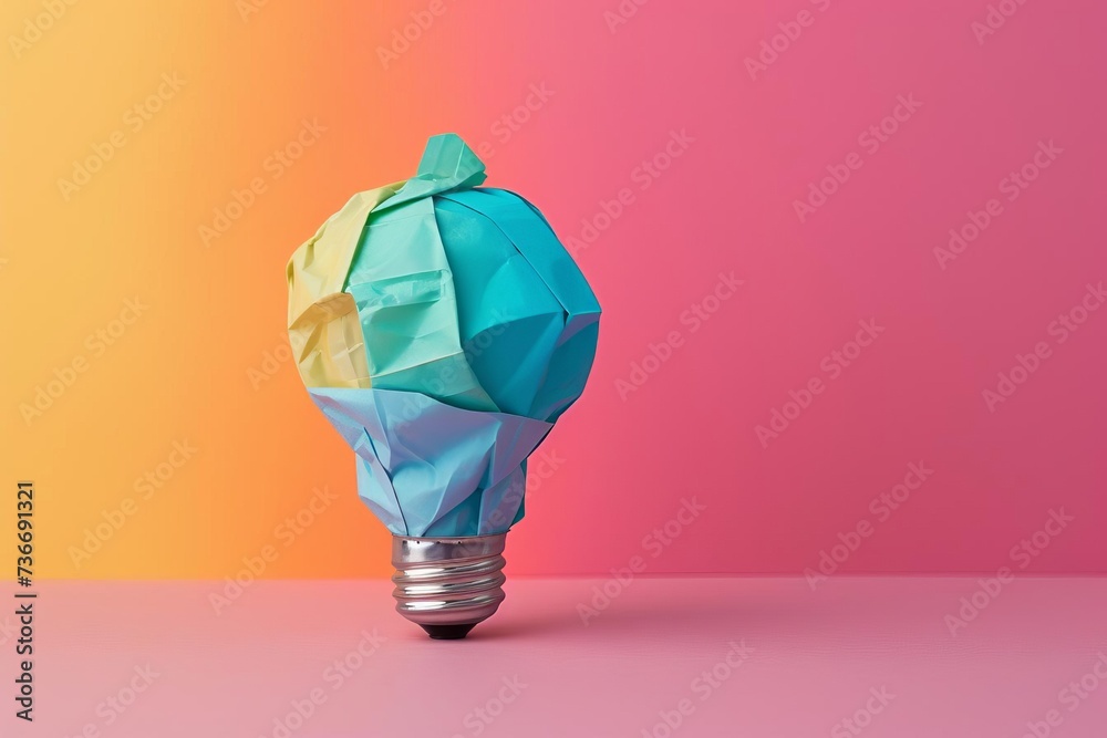 Colorful idea bulb symbolizing creativity Innovation And brainstorming ...