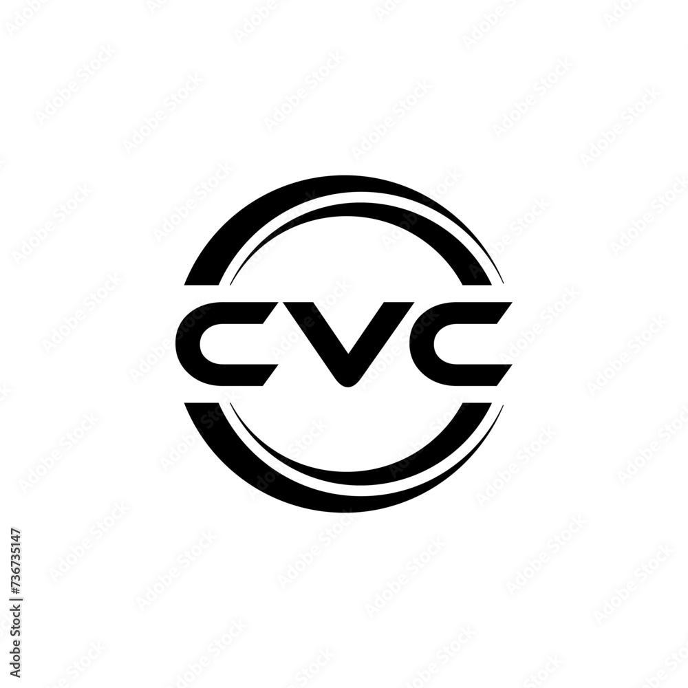 Vettoriale Stock CVC letter logo design with white background in ...