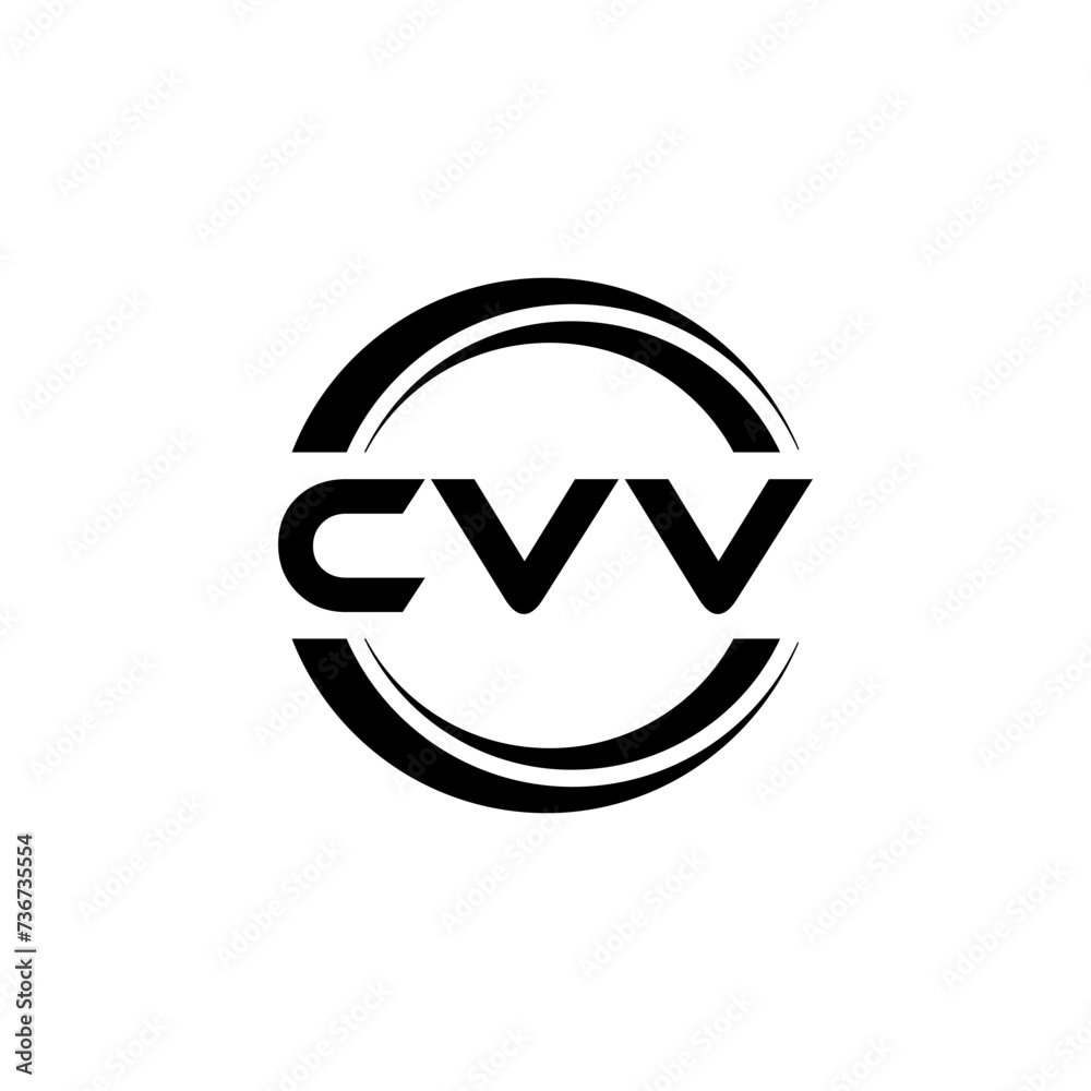 CVV letter logo design with white background in illustrator, vector ...