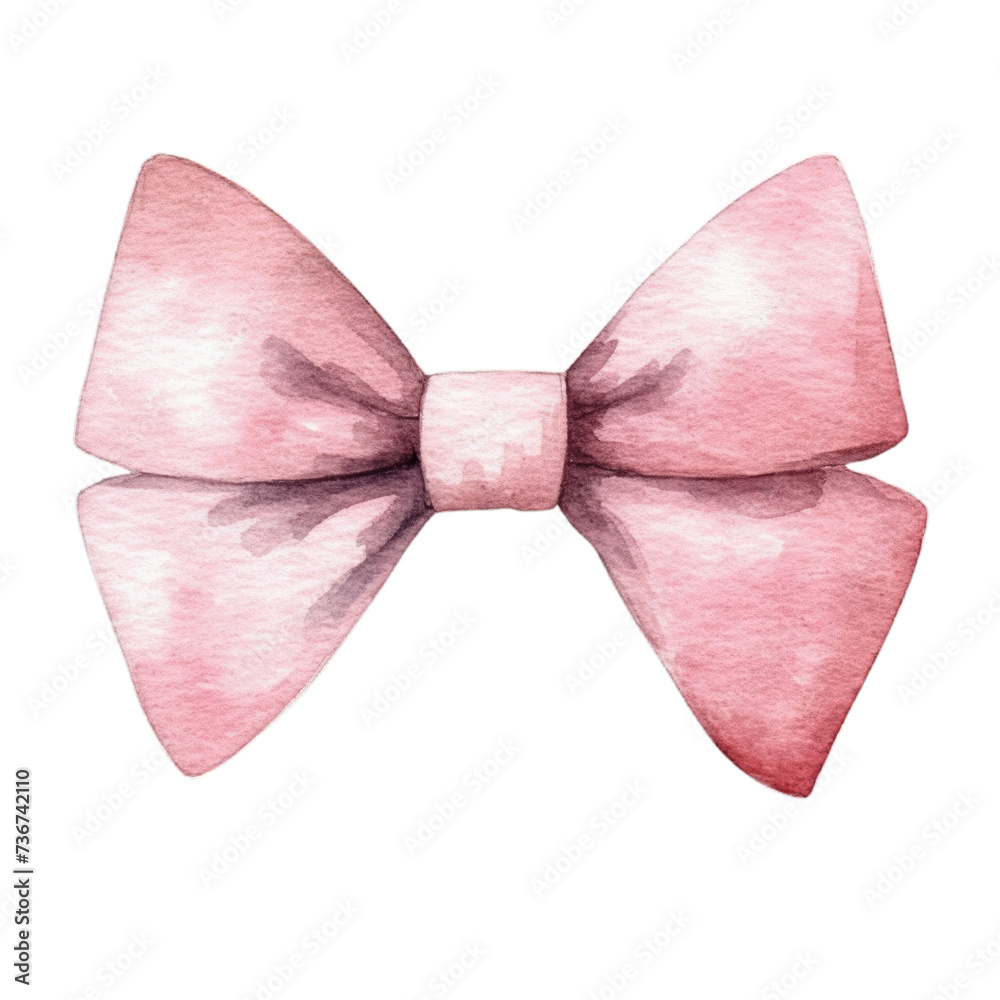 Pink Watercolor Bow Tie, Bowtie clipart vector transparent background ...