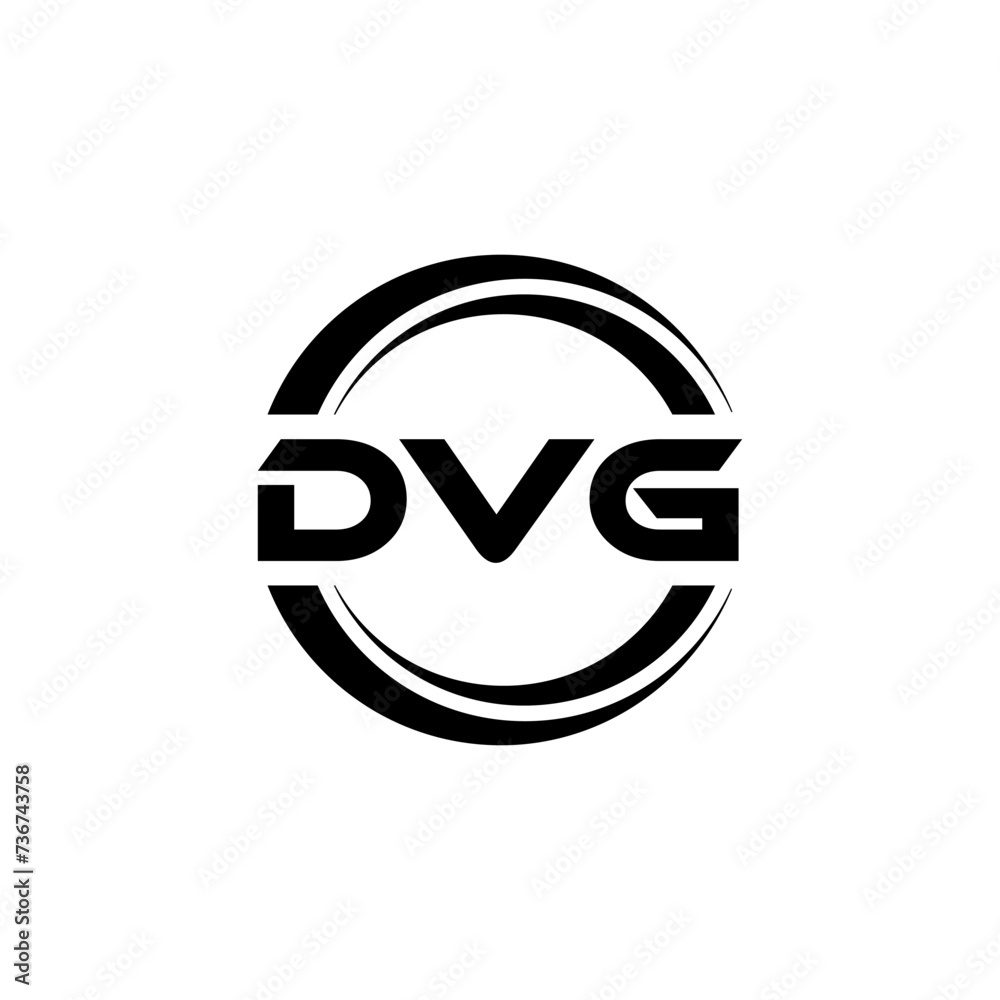 DVG letter logo design with white background in illustrator, vector ...