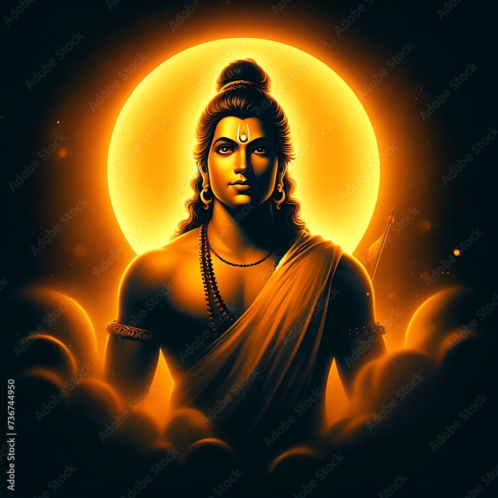 Lord Rama Portrait Stock Photo | Adobe Stock