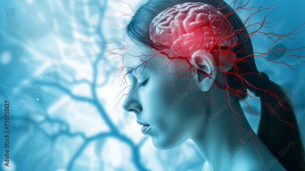 Fotografia do Stock: A stroke or a brain attack. occurs when something ...