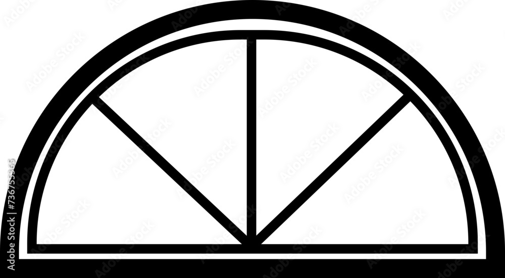 Window frame. Silhouette of window. Outline icon of house and building ...