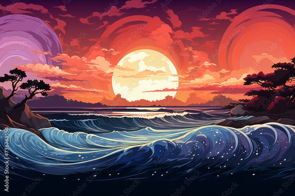 Add a touch of anime magic to your designs with a sea background ...