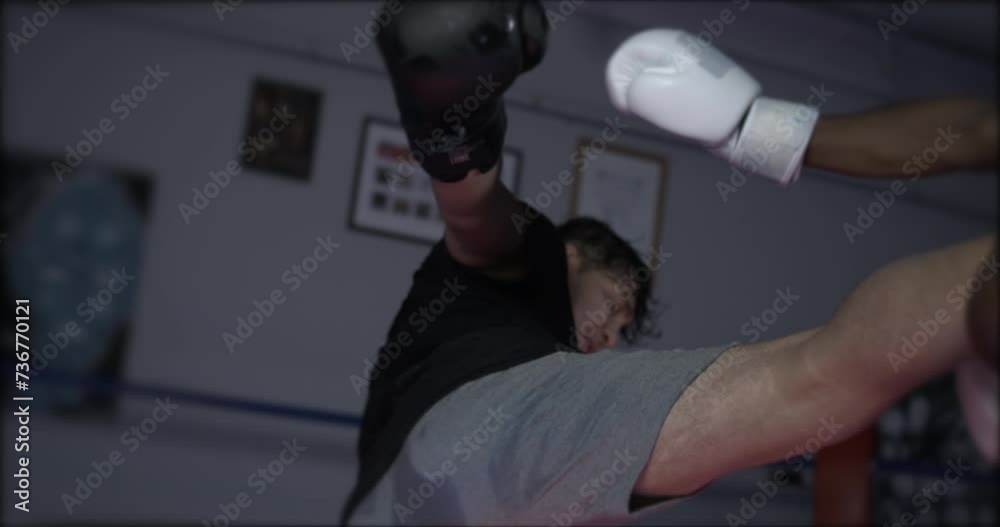 Powerful leg kick in ultra slow-motion with speed-ramp in 800 fps ...