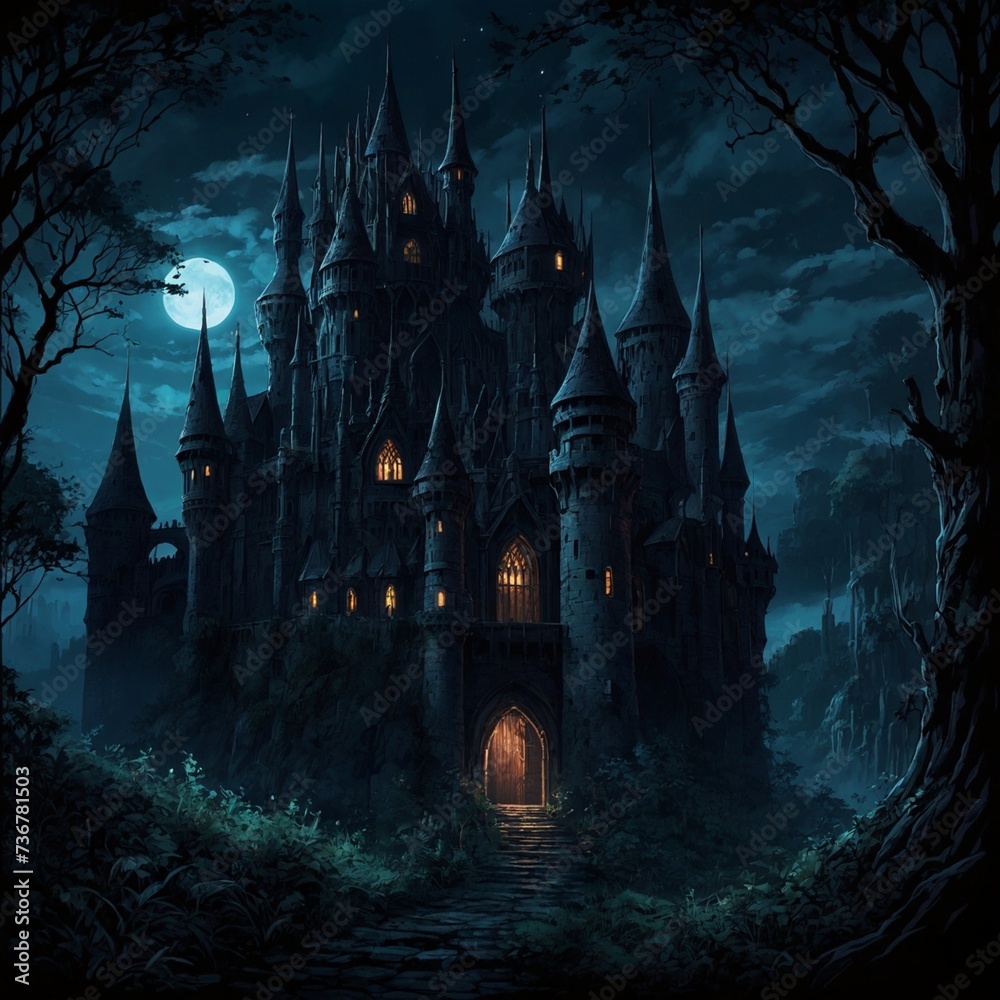 Visually rich anime concept art illustration of a extremely detailed ...
