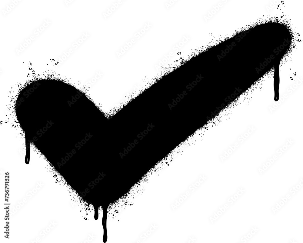 Spray Painted Graffiti sign yes Sprayed isolated with a white ...