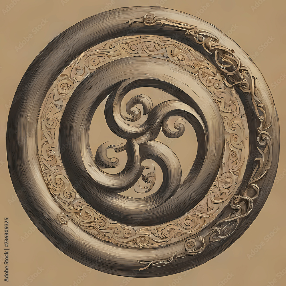 Celtic symbol, Triskelion, an ancient symbol representing spiruality ...