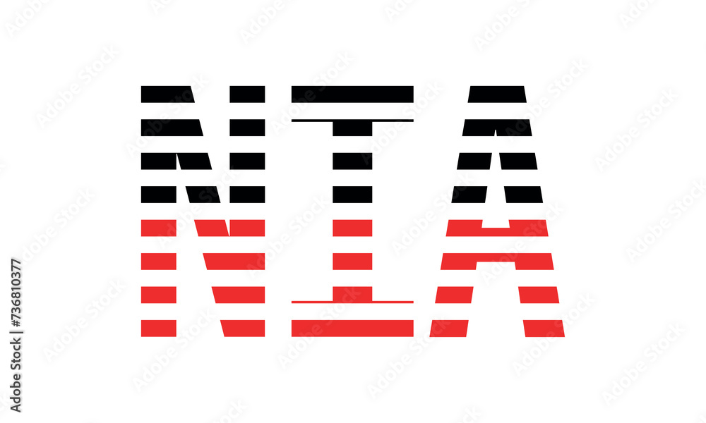 NIA three initial letter iconic line negative space minimal logo design ...