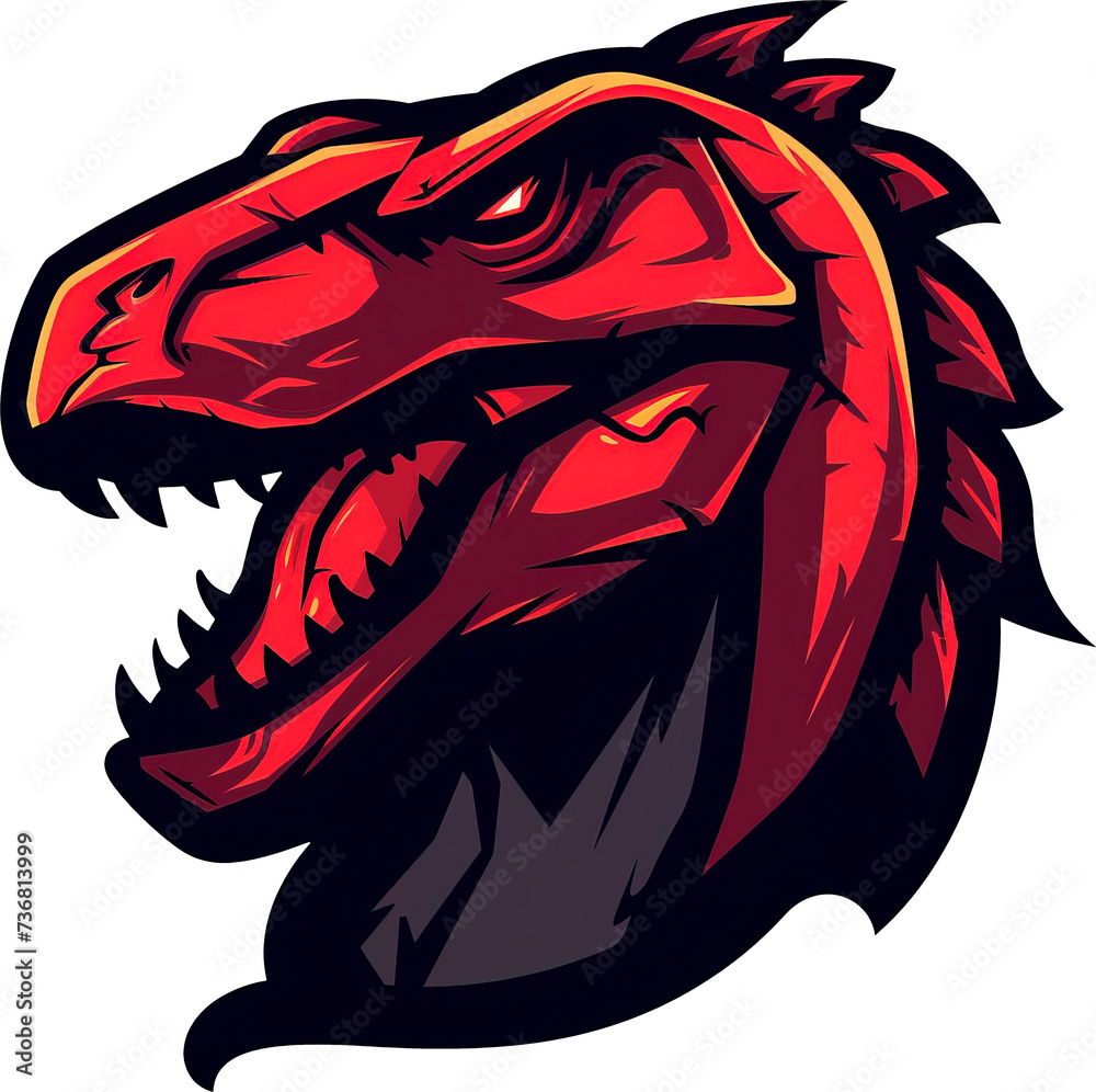 Vector dinosaur icon, dinosaur icon, dinosaur head, vector, isolated on ...