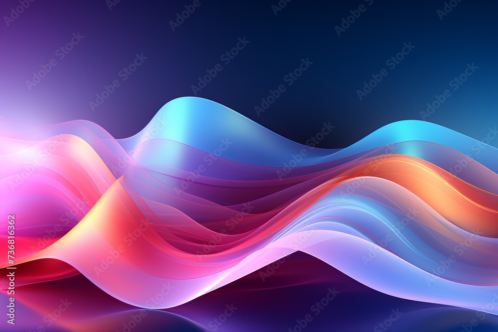 Rhythmic visual experience with an abstract music wave background ...