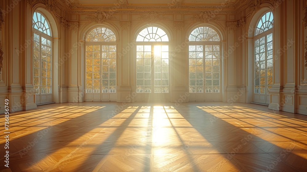 An image of a brightly lit room with sunlight streaming in through the ...